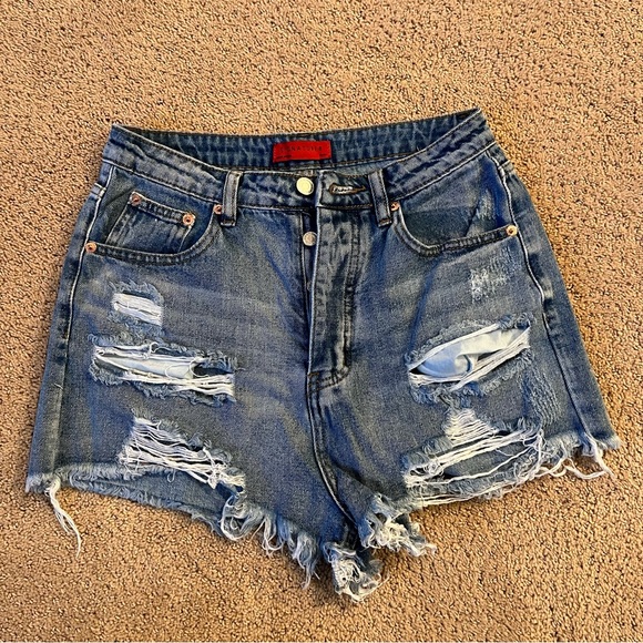 Signature8 | Shorts | Signature 8 Hidden Button Fly High Rise Jean ...